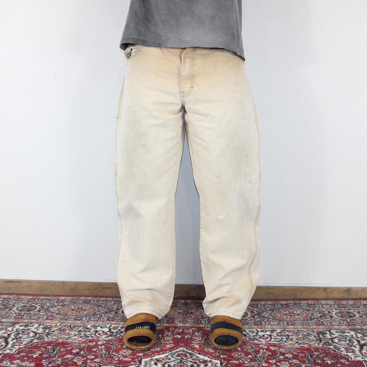 Vintage Tan Dickies Carpenter Pants Relaxed... - Depop