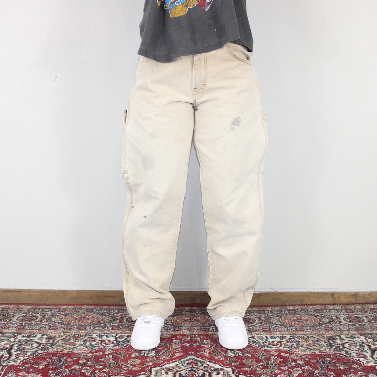 Vintage Faded Tan Dickies Carpenter Pants Relaxed... - Depop