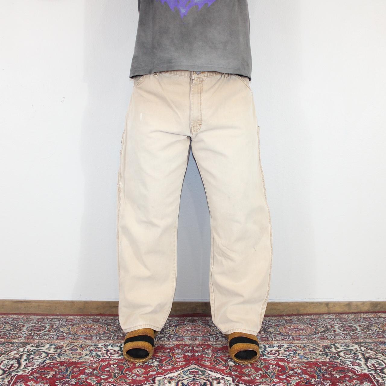 Vintage Tan Dickies Carpenter Pants Relaxed... - Depop