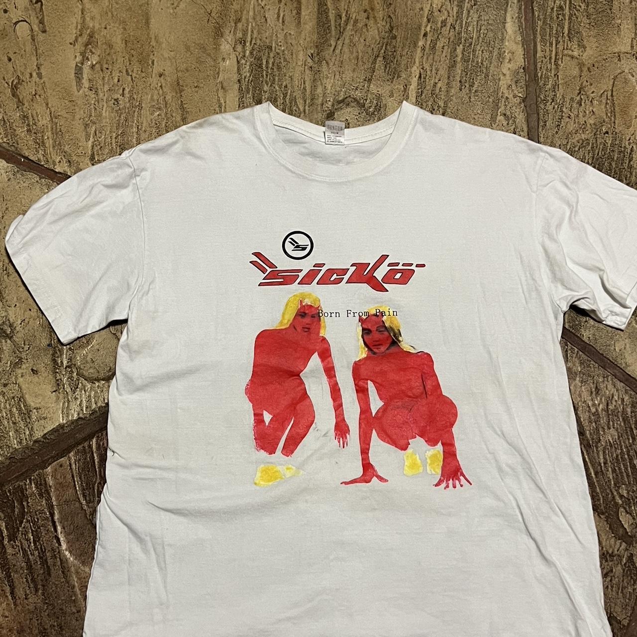 Sicko tee (WHITE) SIZE LARGE! IM DOING BUNDLE... - Depop