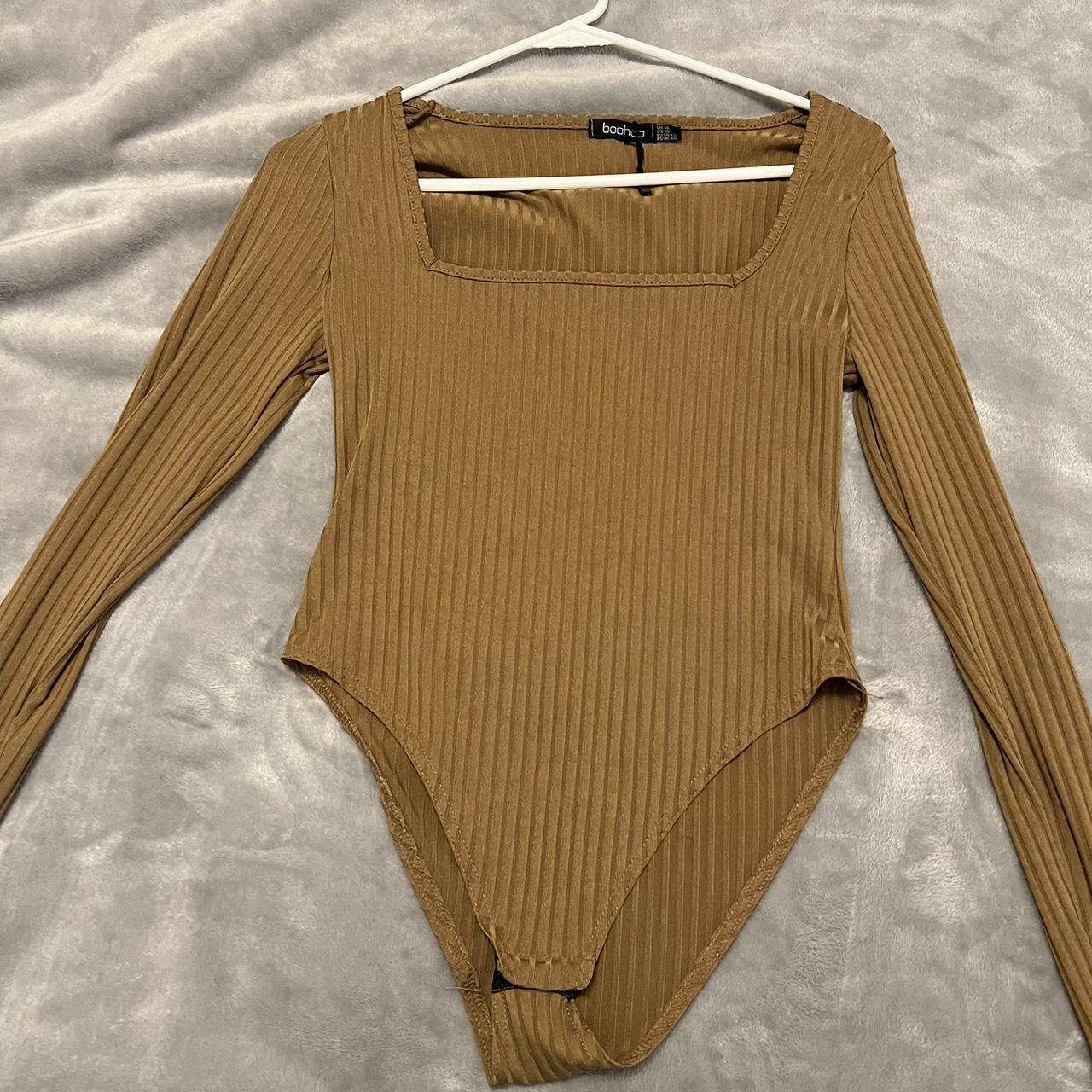 Tan/brown bodysuit from Boohoo Size 10 (should fit... - Depop