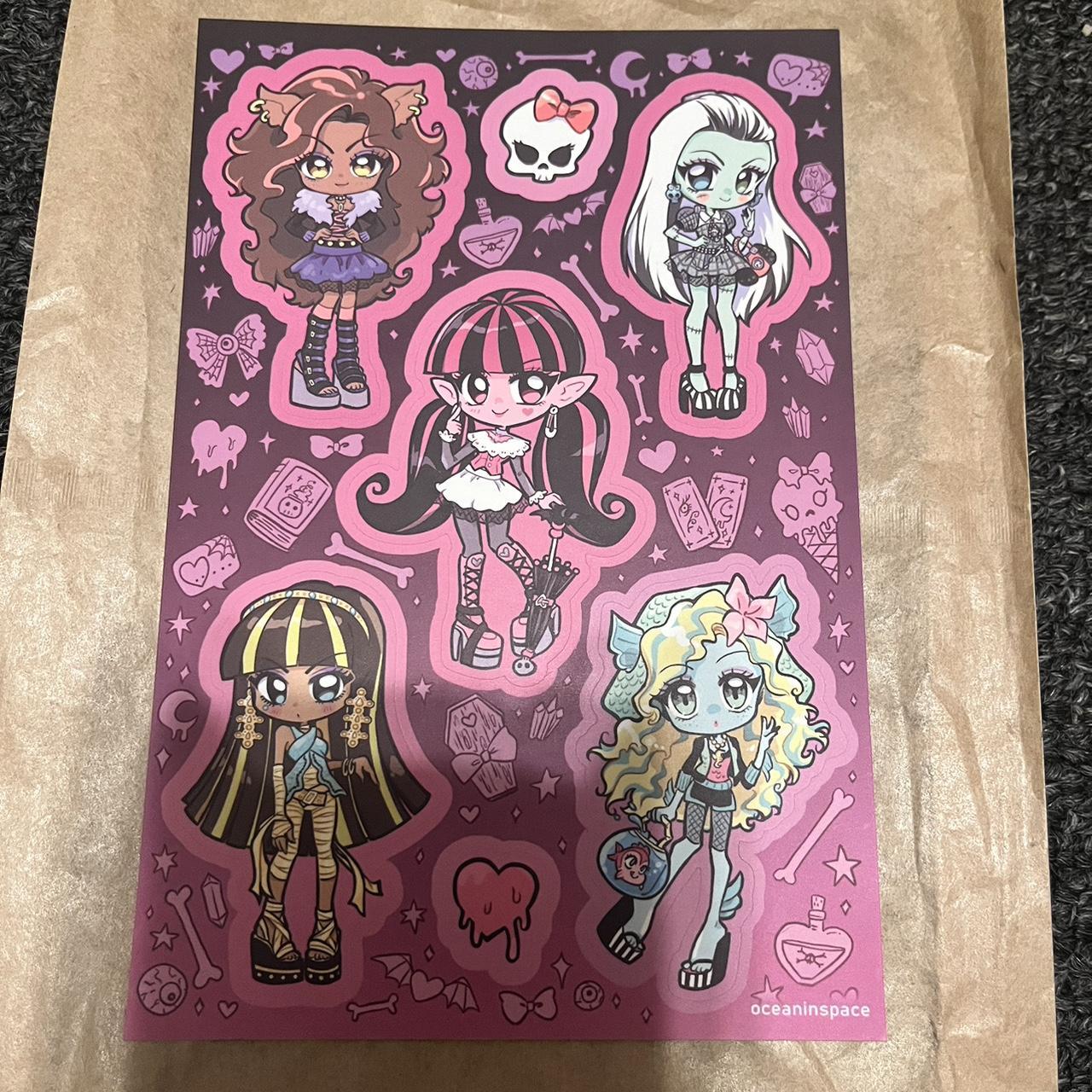 Monster high stickers from the artist ocean in space... - Depop