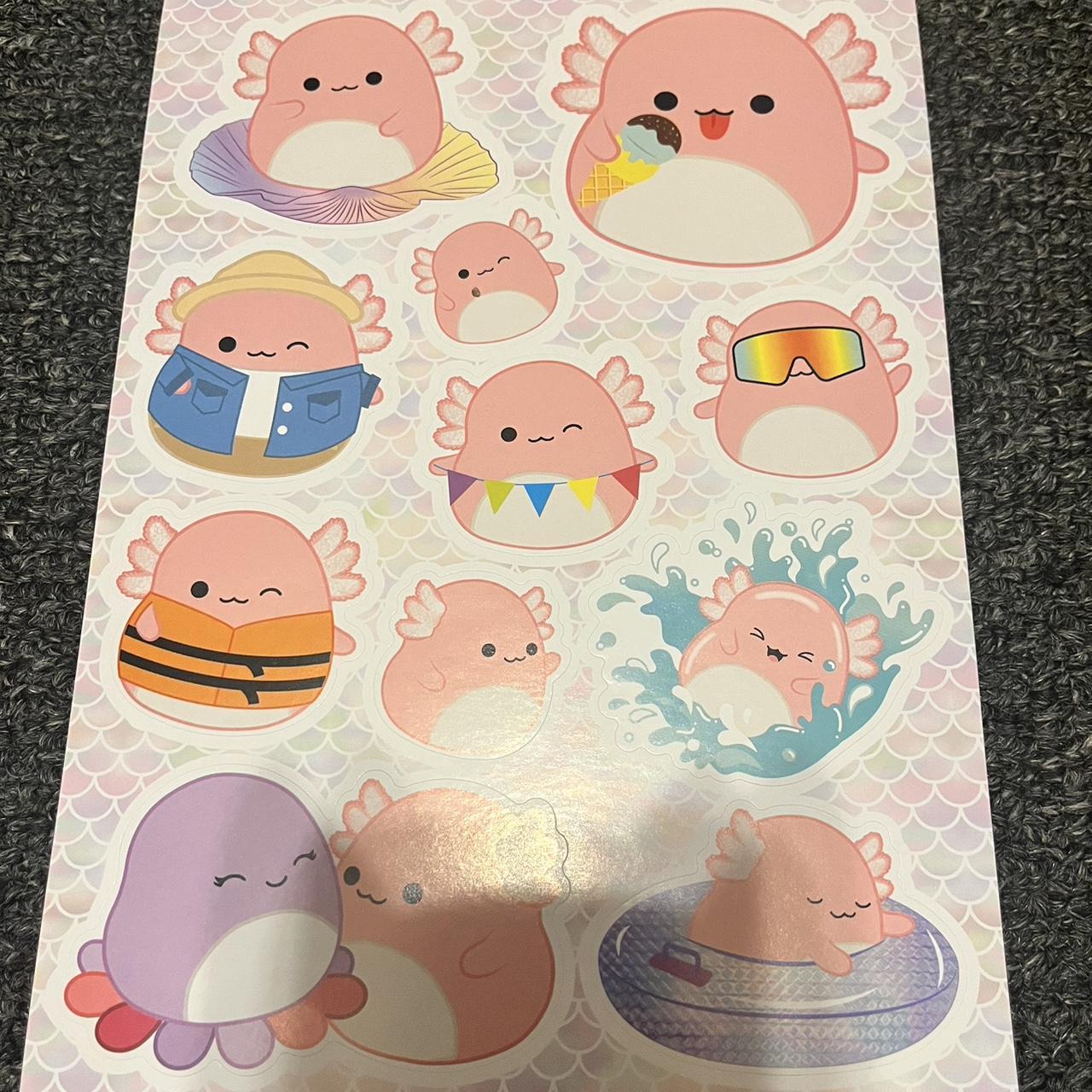 3 squishmallow sticker sheets #squishmallows #cow... - Depop