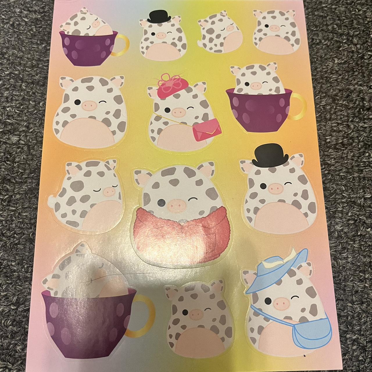 3 squishmallow sticker sheets #squishmallows #cow... - Depop
