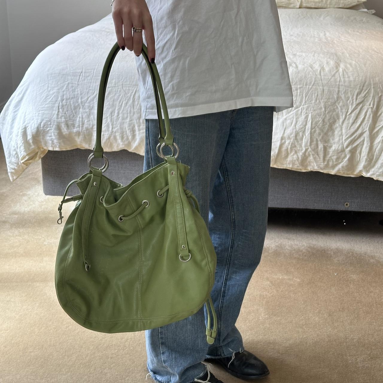 Light green hobo bag Marks shown - Depop