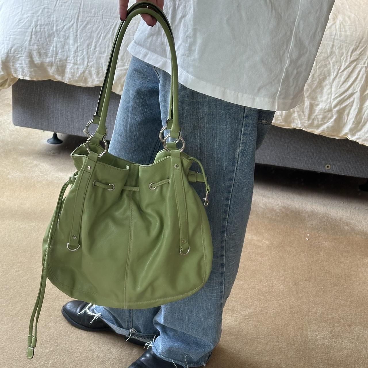 Light green hobo bag Marks shown - Depop
