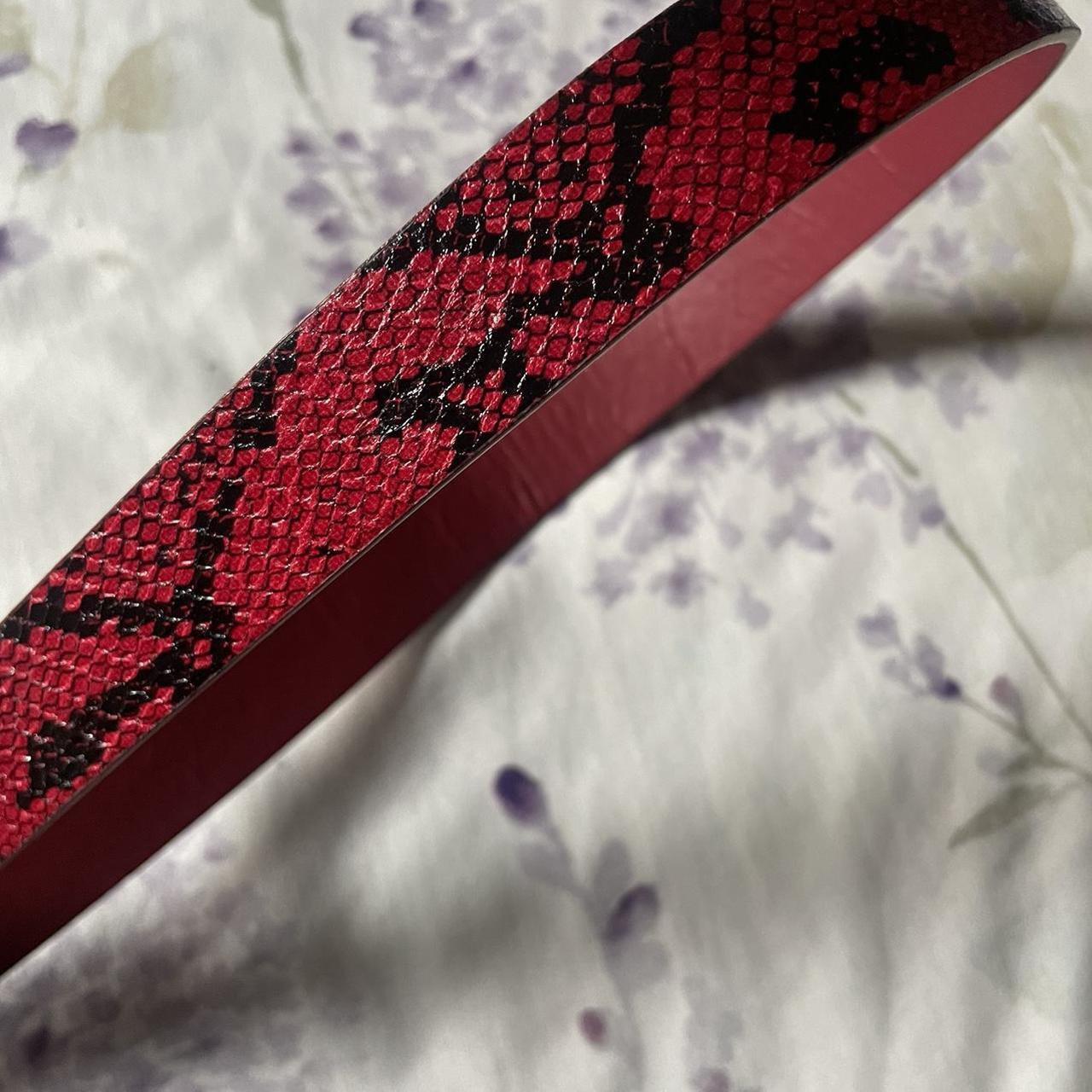 ️🖤 Women’s Y2K Red & Black Snake Skin Belt ️🖤 ‼️... - Depop