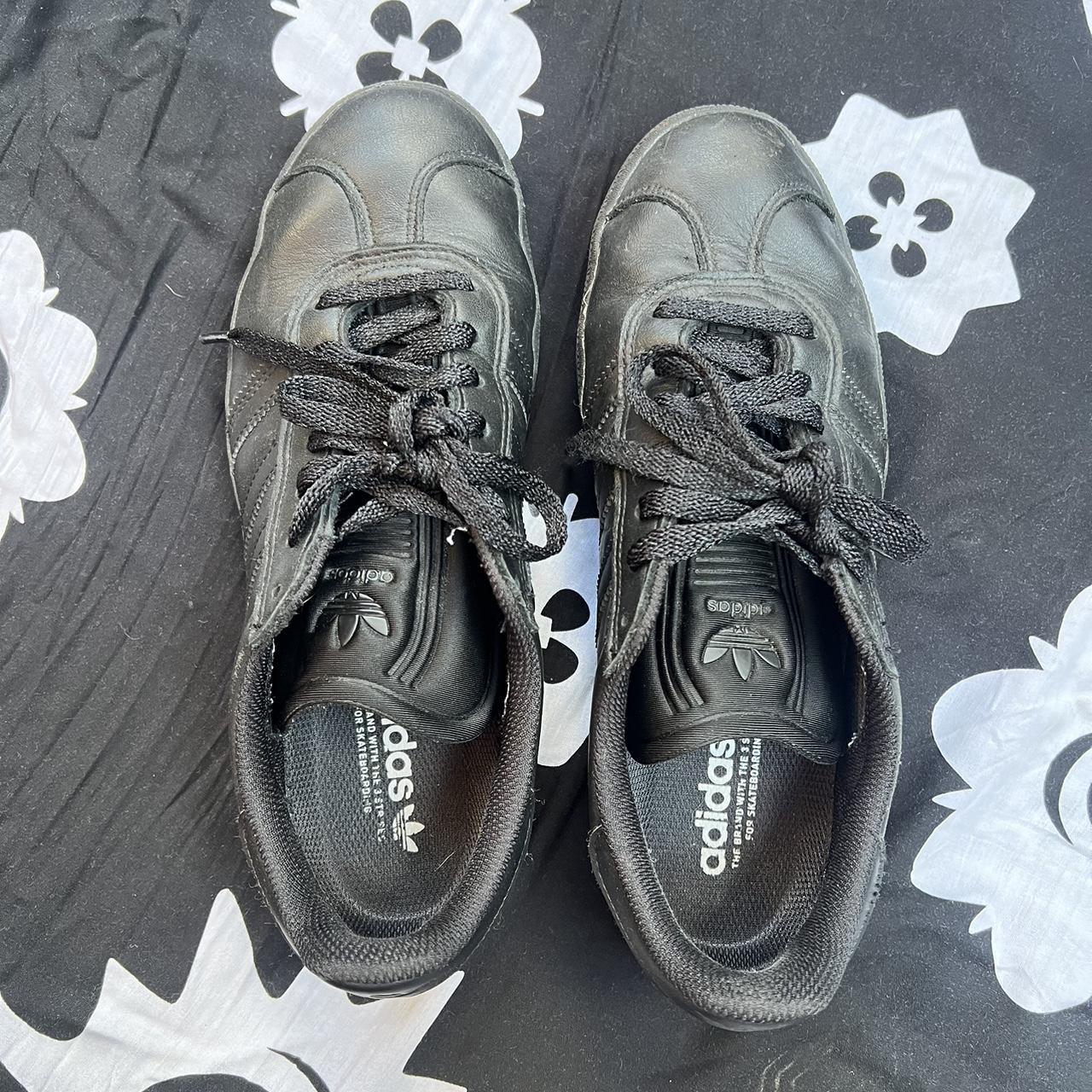 ADIDAS GAZELLE UK9.5 US10 MENS -all black... - Depop