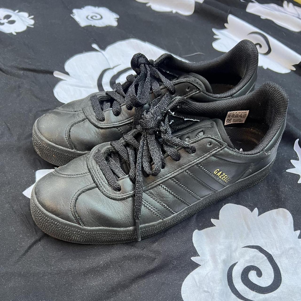 ADIDAS GAZELLE UK9.5 US10 MENS -all black... - Depop