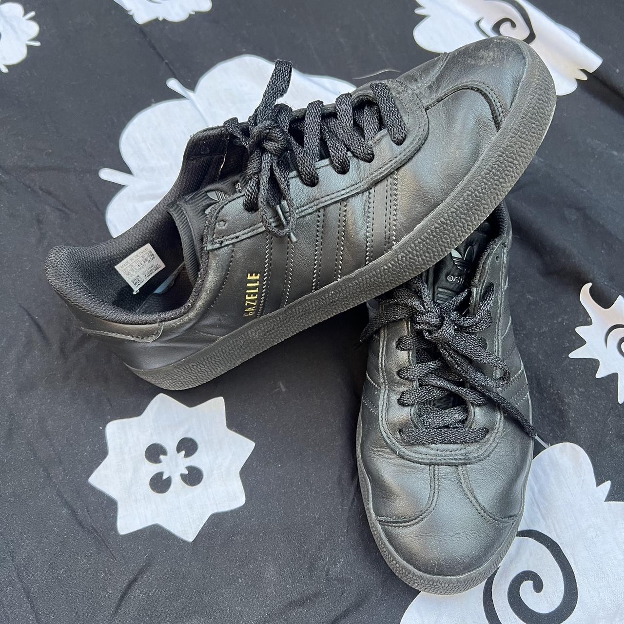 ADIDAS GAZELLE UK9.5 US10 MENS -all black... - Depop