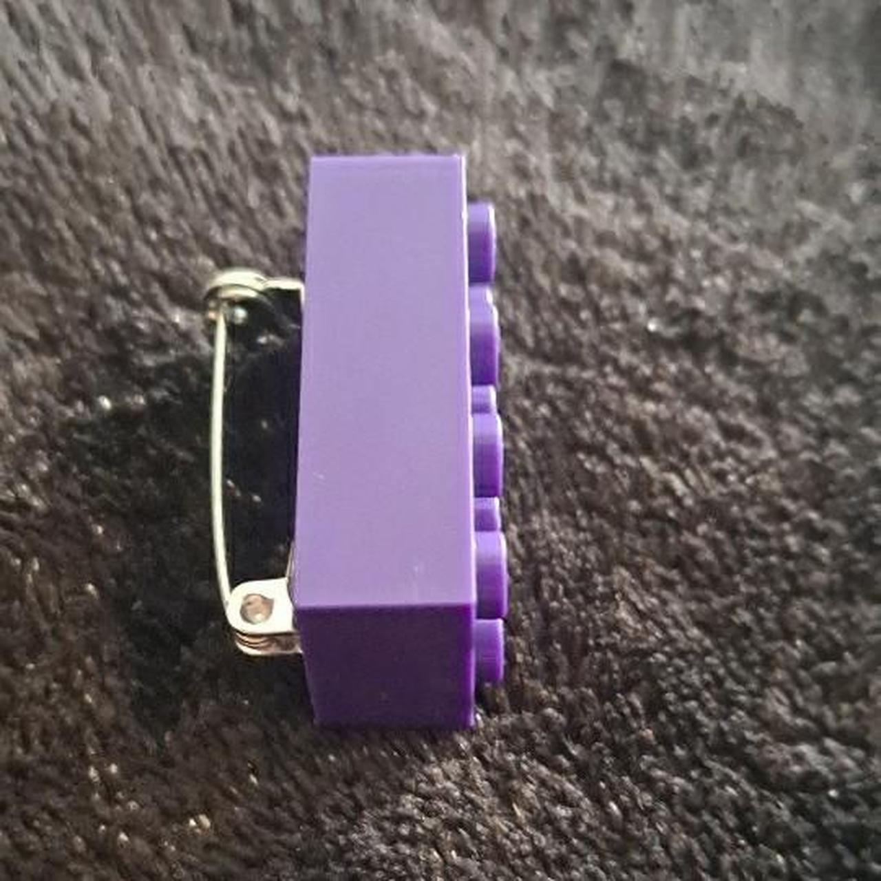 [PIN] Purple lego block pin Handmade by yours... - Depop