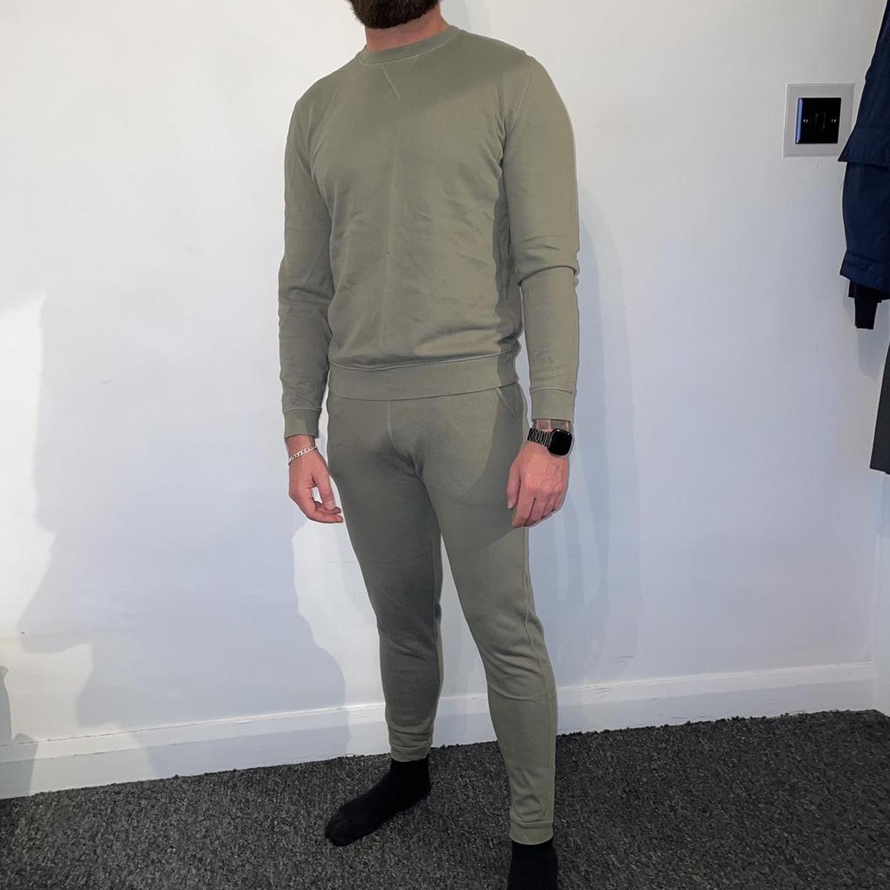 ASOS KHAKI TRACKSUIT SKINNY FIT) Size small... - Depop