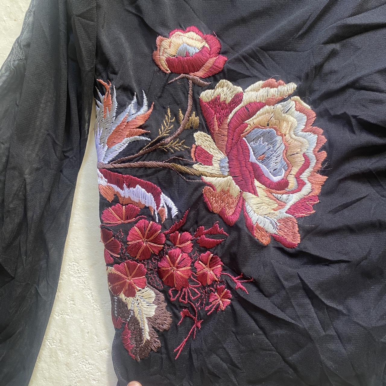 Rare vintage 2000s style long sleeve mesh top Y2K... - Depop