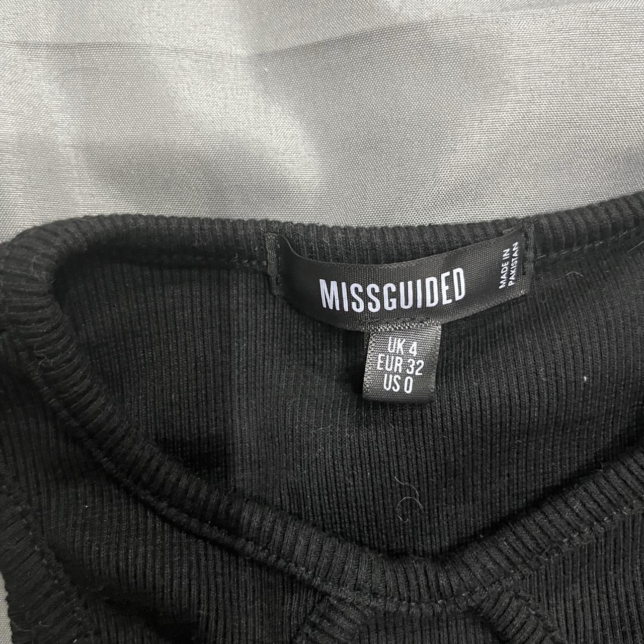 Missguided black cut out co ord bodysuit and shorts... - Depop