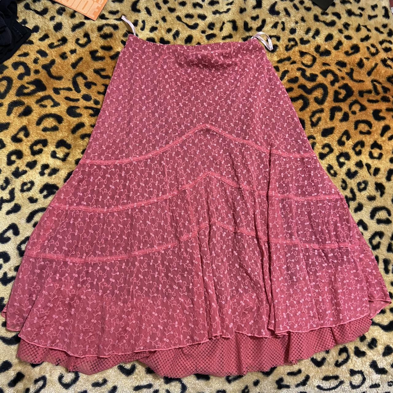 Annah Stretton pink layered skirt. Beautiful... - Depop