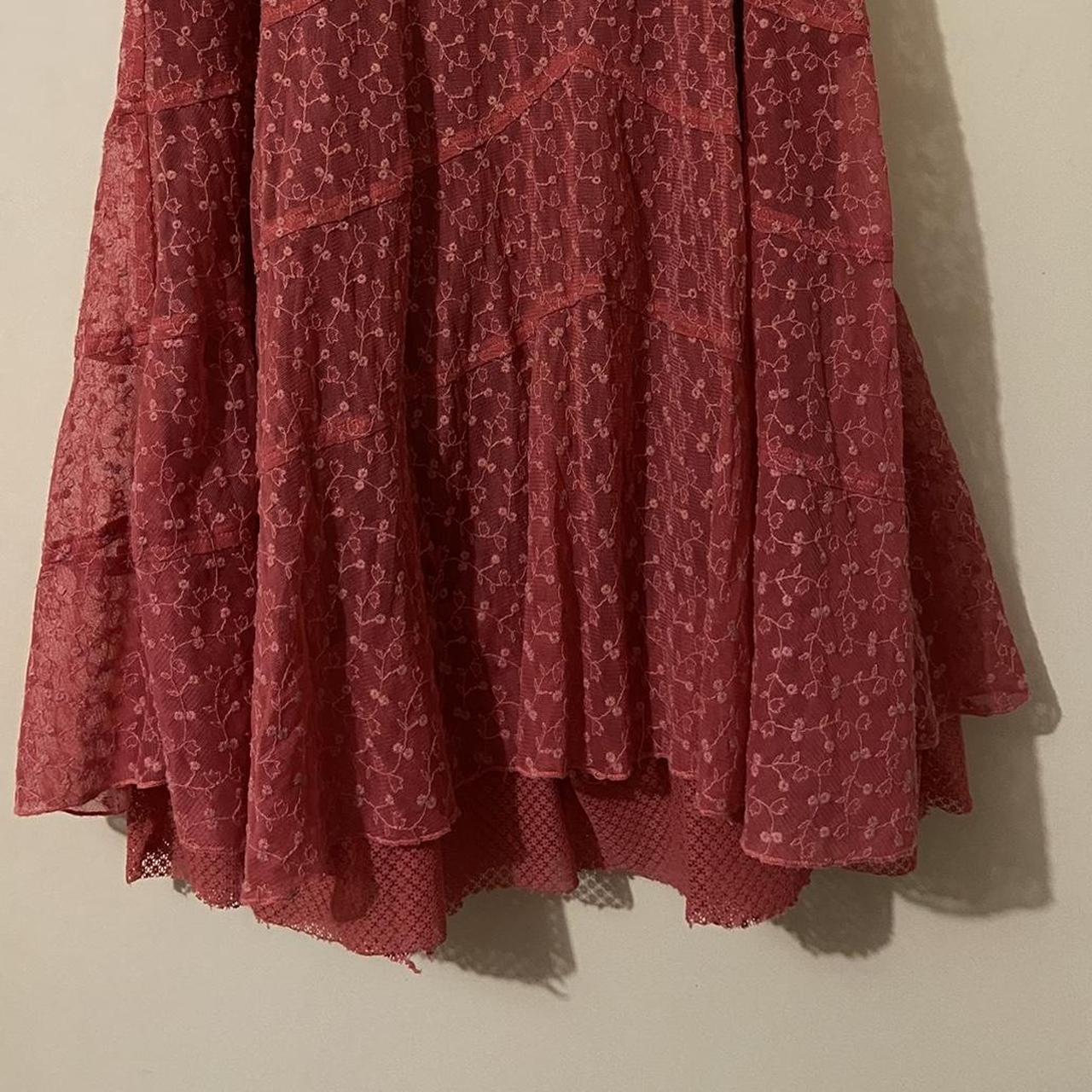 Annah Stretton pink layered skirt. Beautiful... - Depop