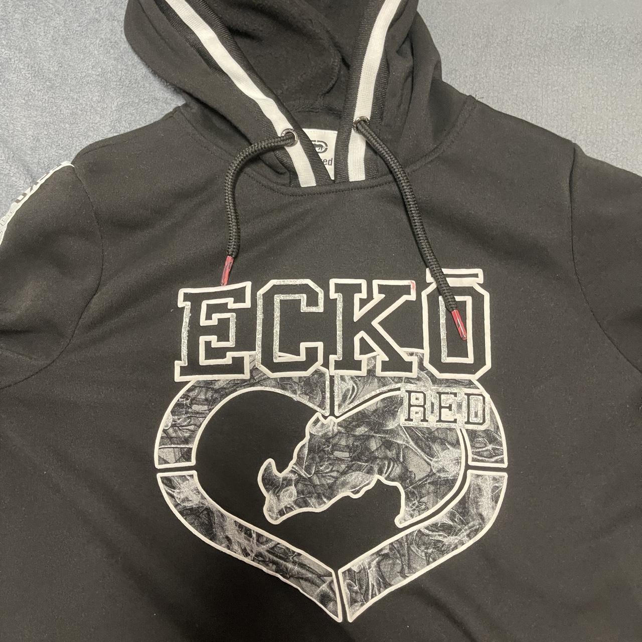 Ecko red hoodie. Glitter logo. Sleve spell... | Depop