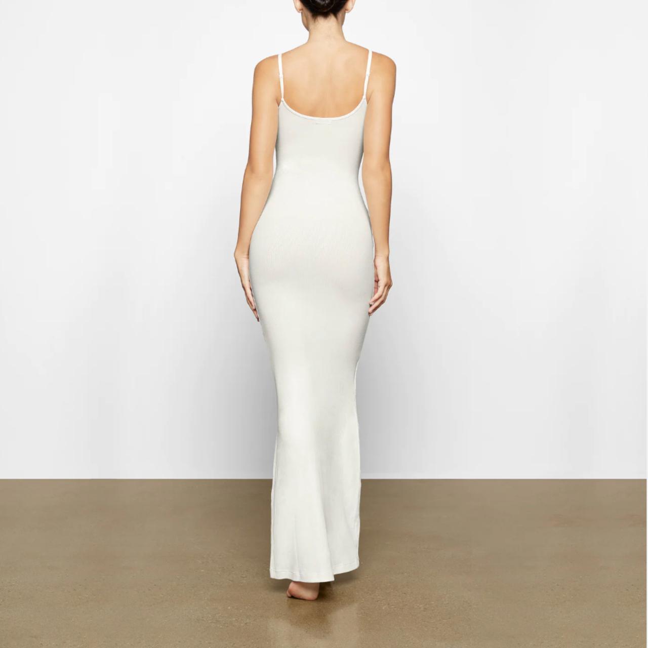 Skims Women's White Dress | Depop