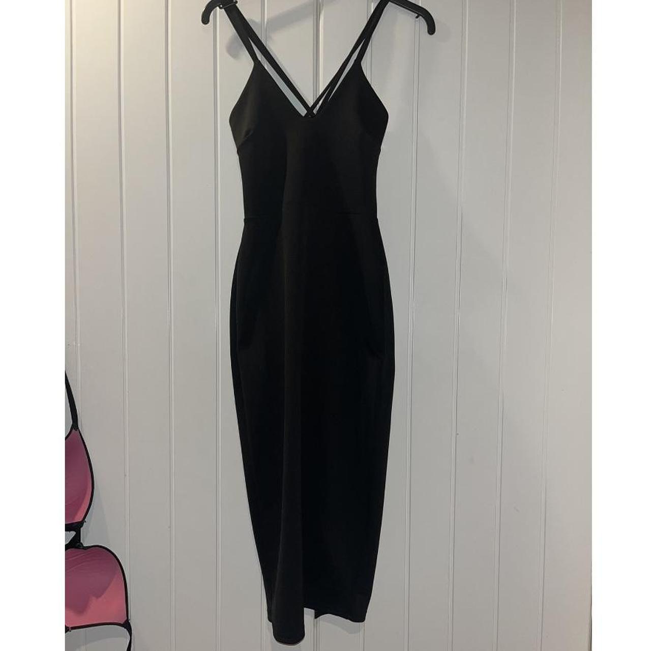 Black maxi dress BooHoo size 8 Worn once, good... - Depop