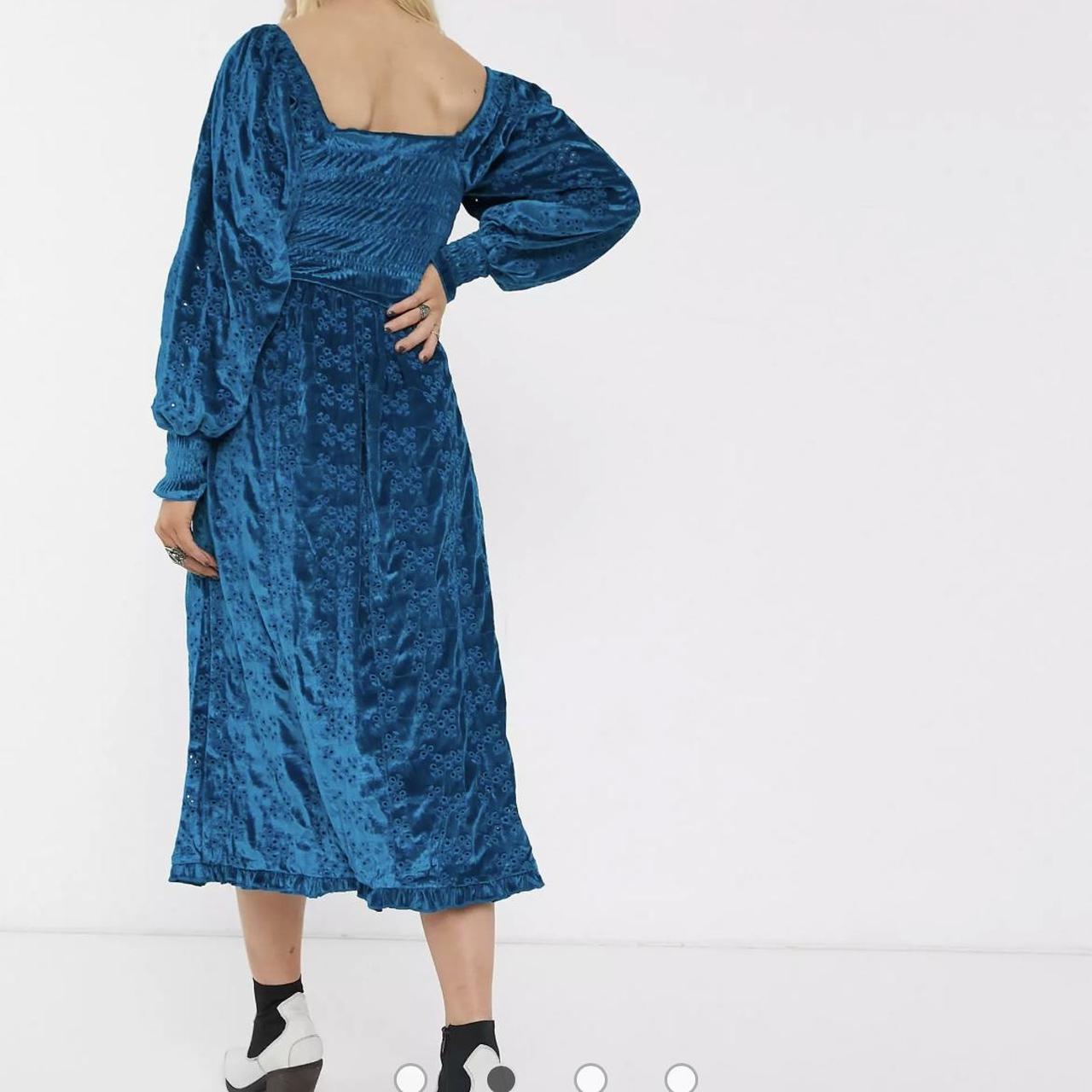 ASOS Women's Blue and Navy Dress | Depop