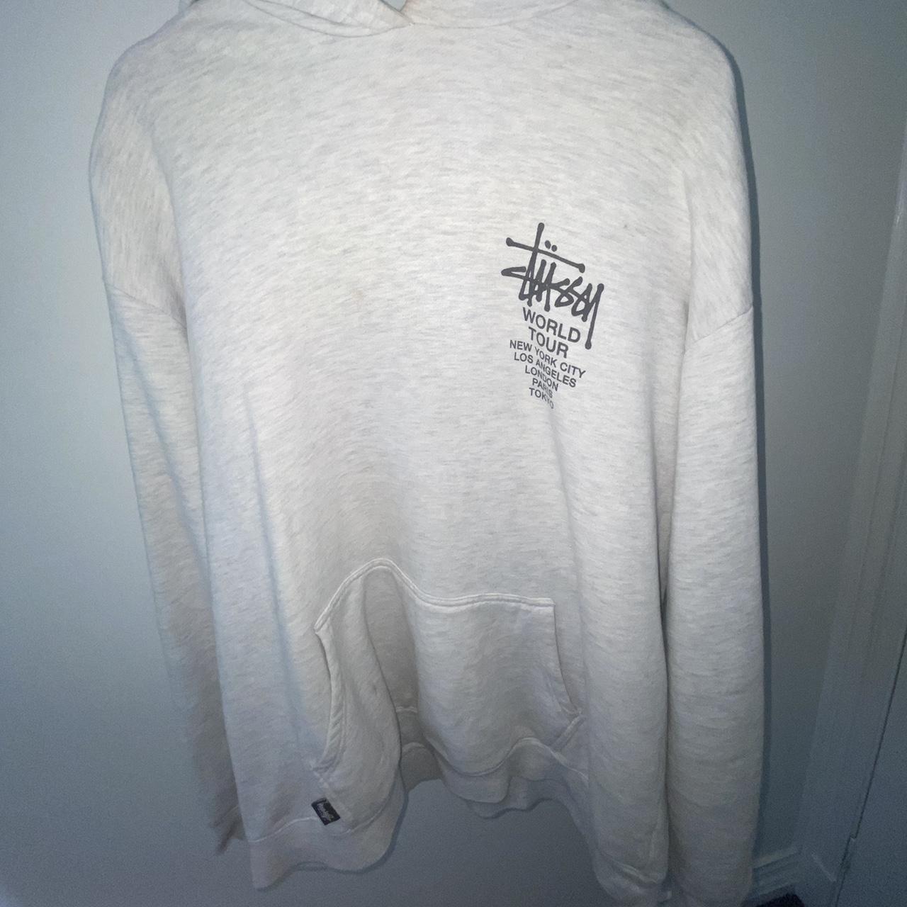 Stüssy Men's Grey Hoodie | Depop