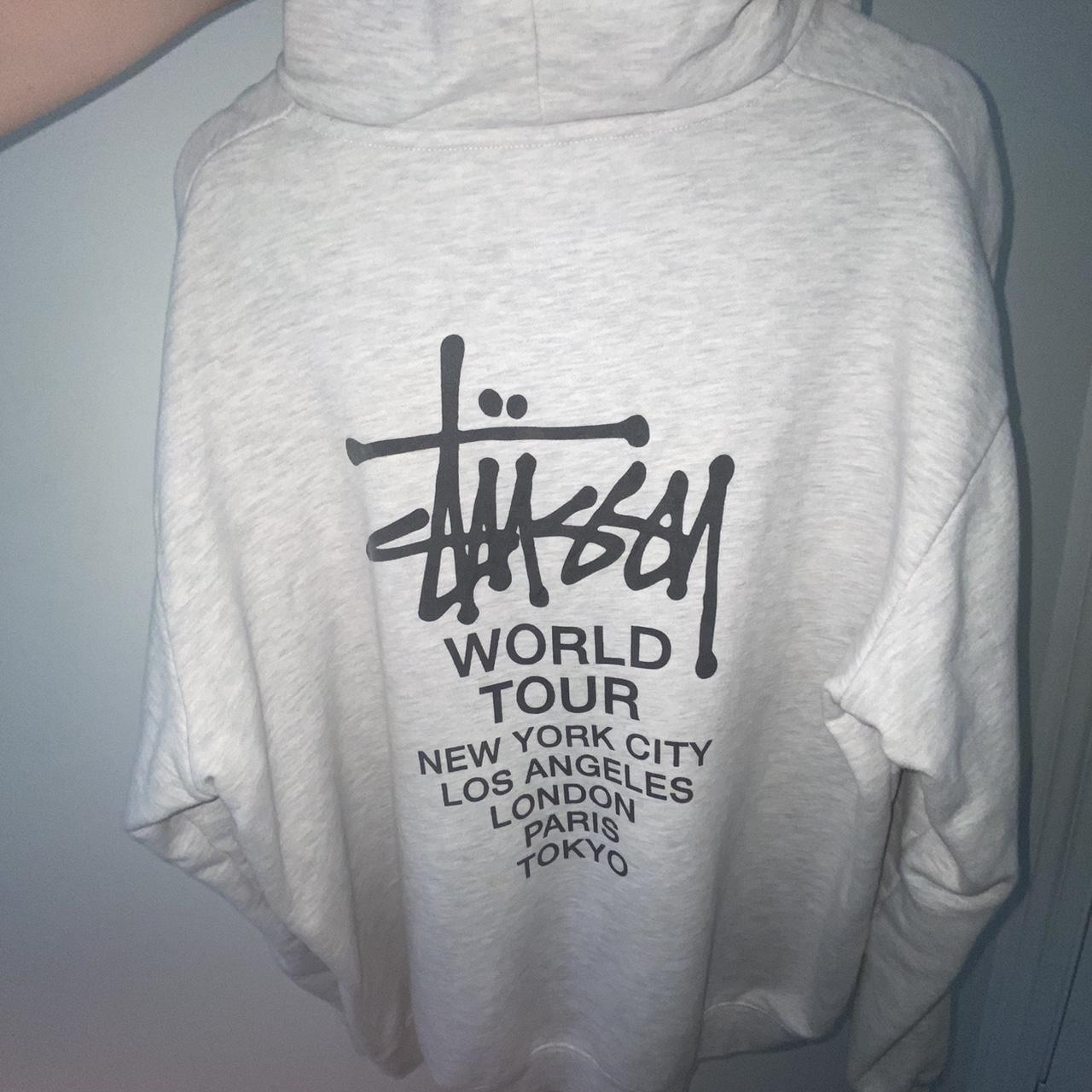 Stüssy Men's Grey Hoodie | Depop