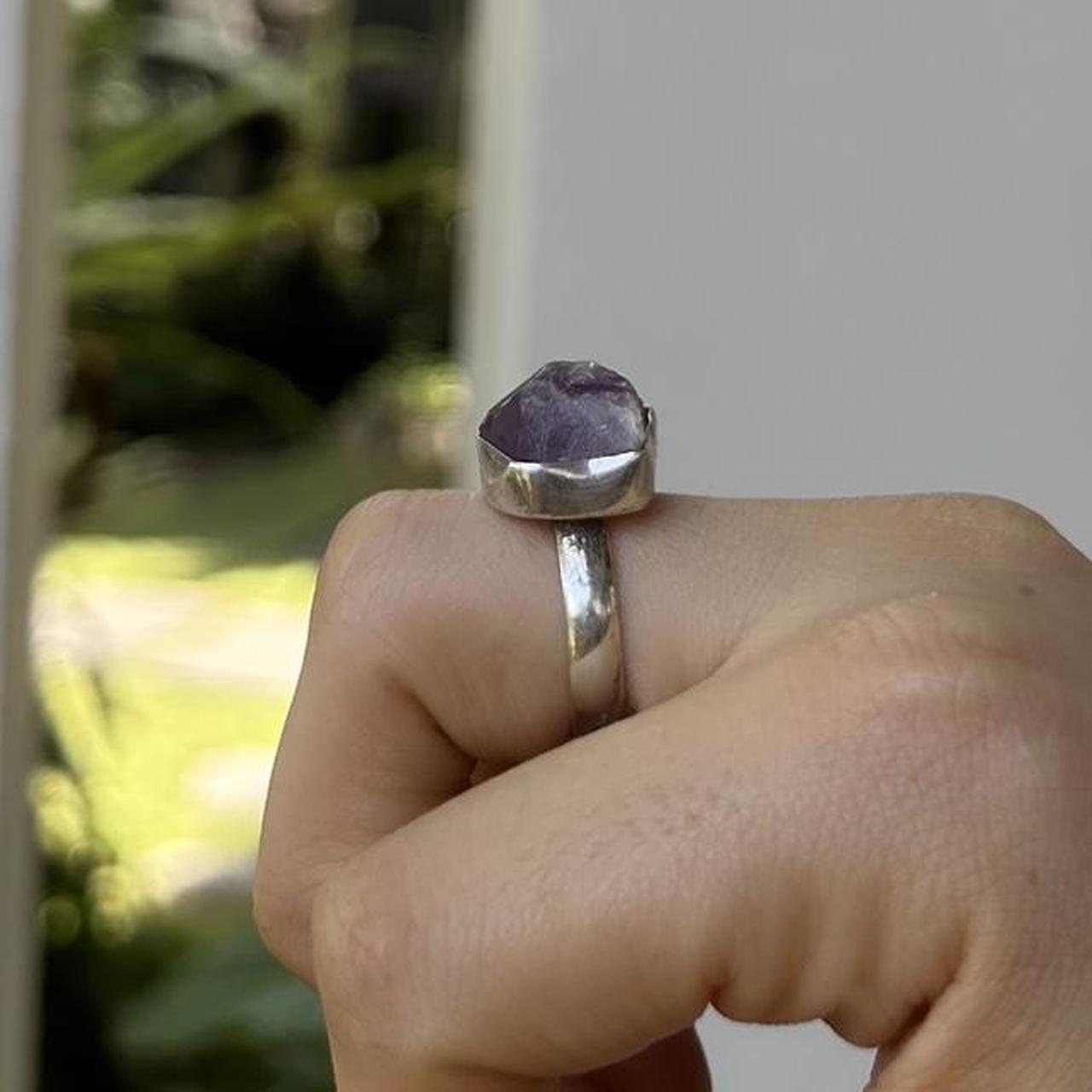 STONE OF PEACE ☮️ Gorgeous REAL Silver Ring (925... - Depop