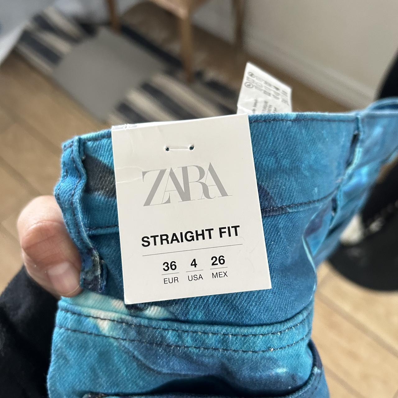 Zara straight fit fish jeans Size 4 New with... - Depop