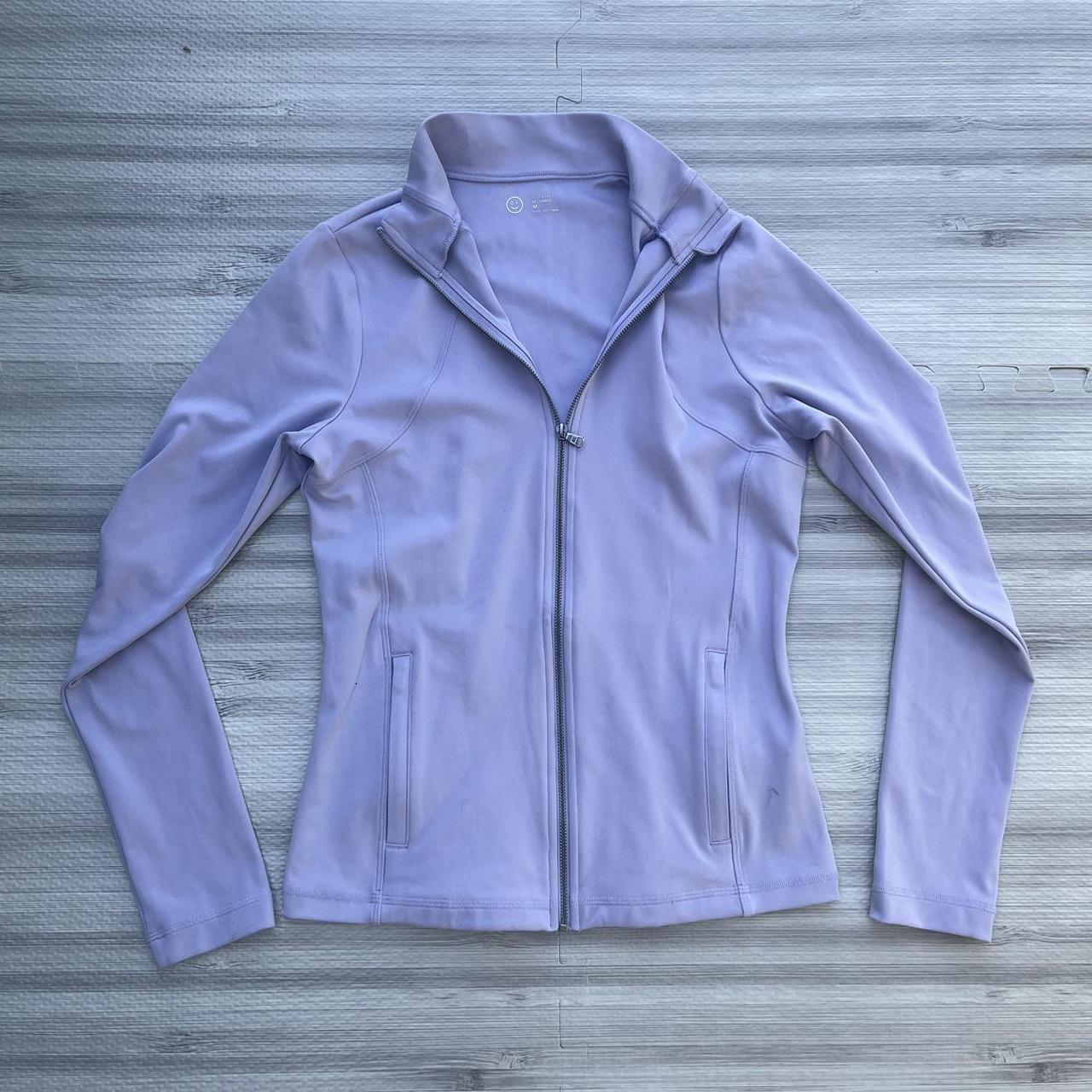 gilly hicks zip up “define jacket” lavender purple... | Depop