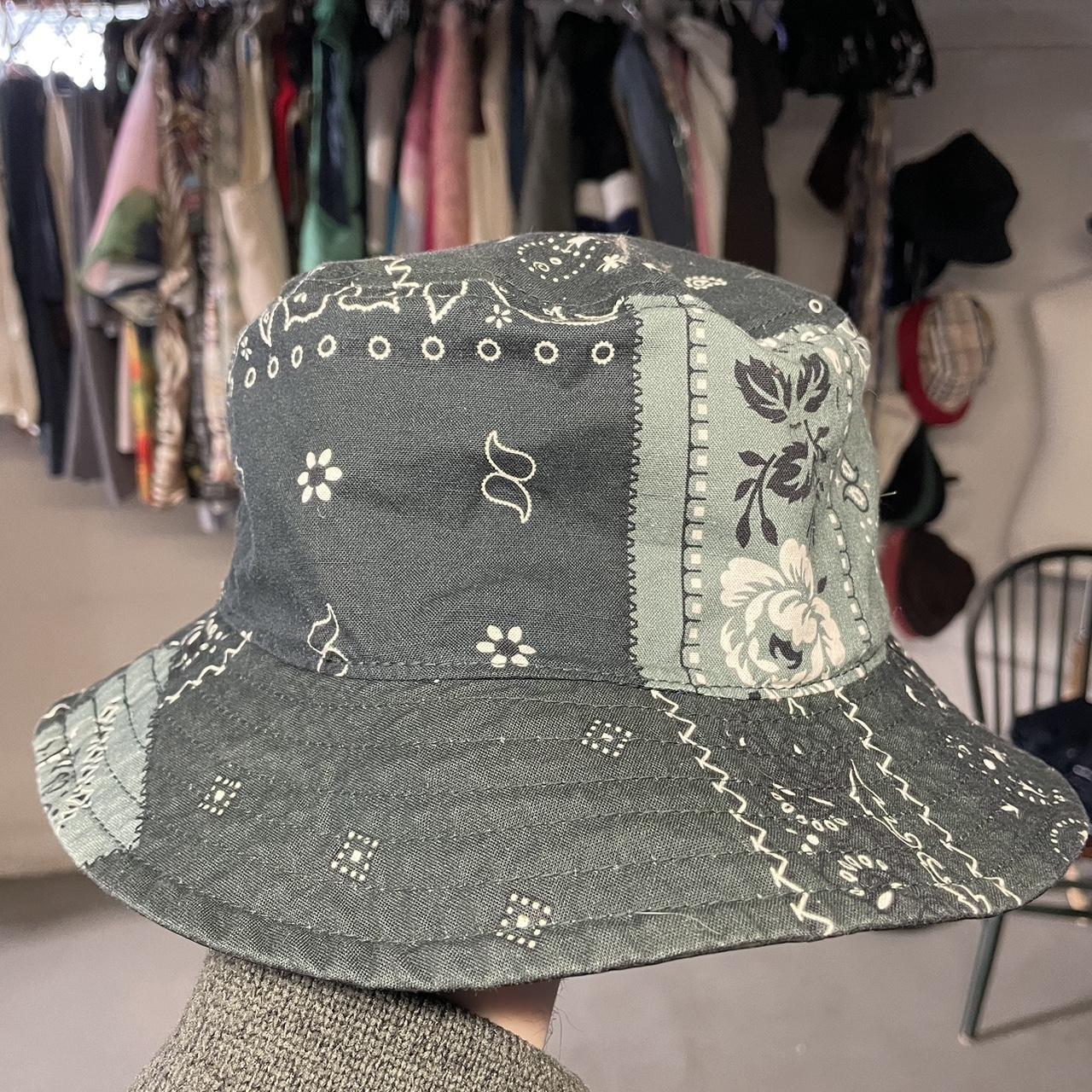 Kith Green paisley reversible bucket hat. Only tried... - Depop