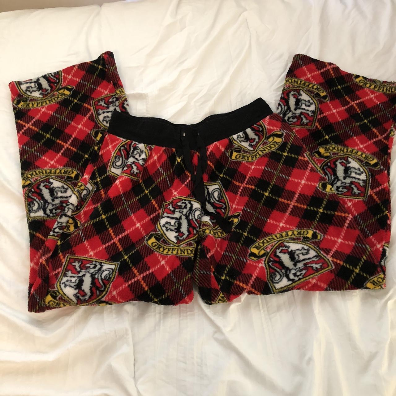 Gryffindor Harry Potter fleece pajamas... - Depop