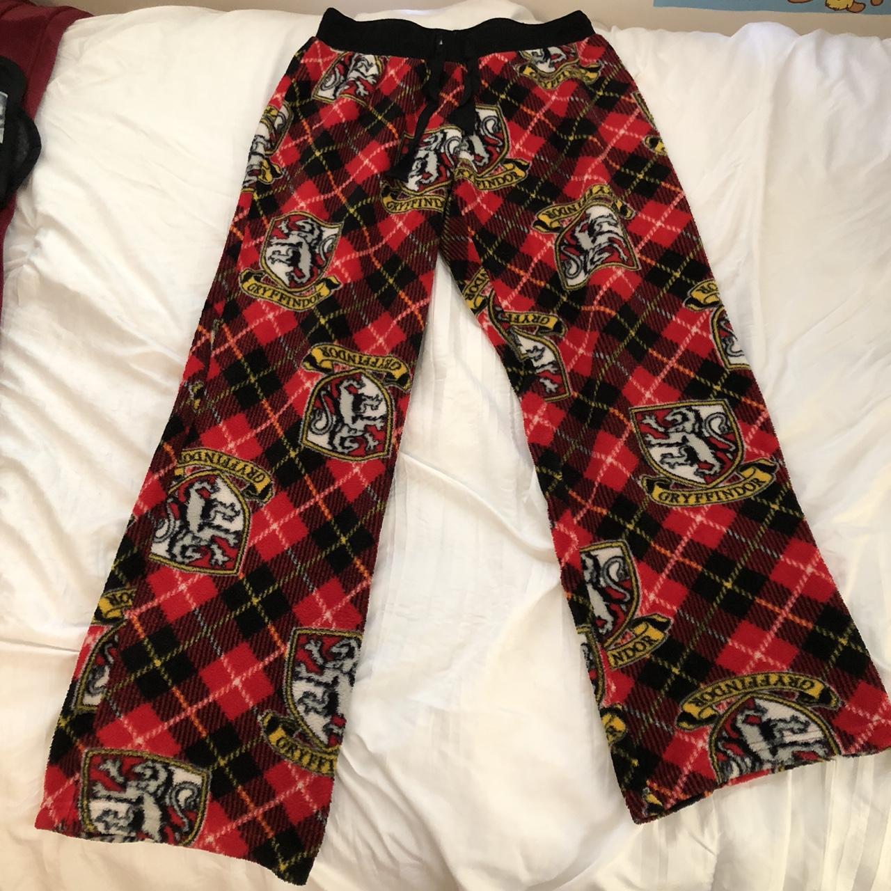 Gryffindor Harry Potter fleece pajamas... - Depop