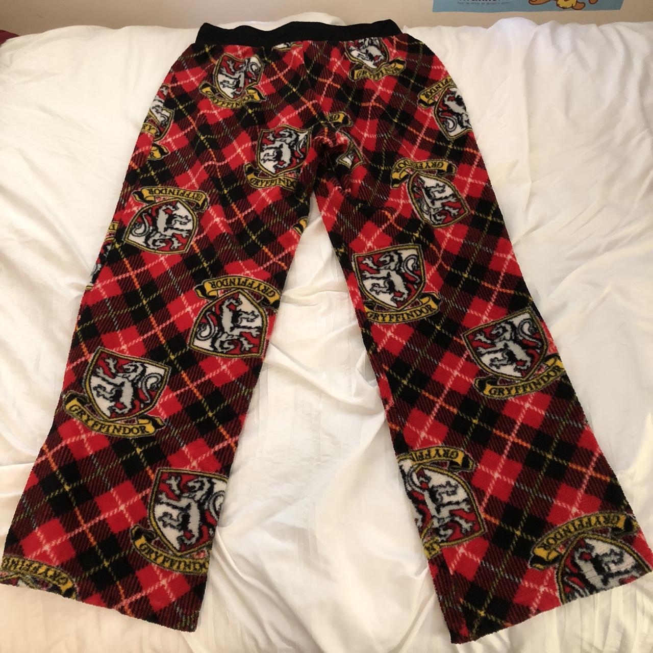 Gryffindor Harry Potter fleece pajamas... - Depop