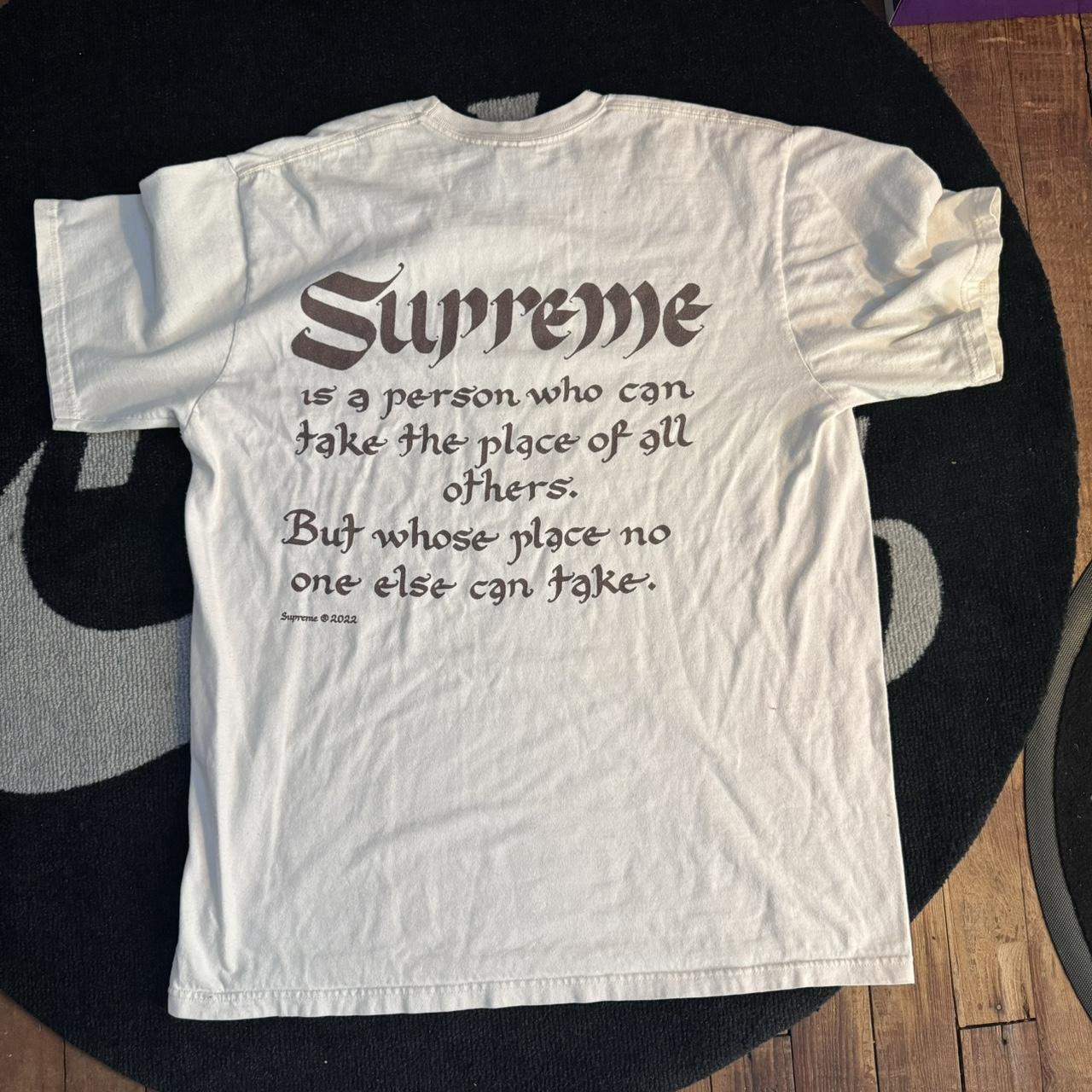 Supreme person Tee Natural /Tan color Size... - Depop