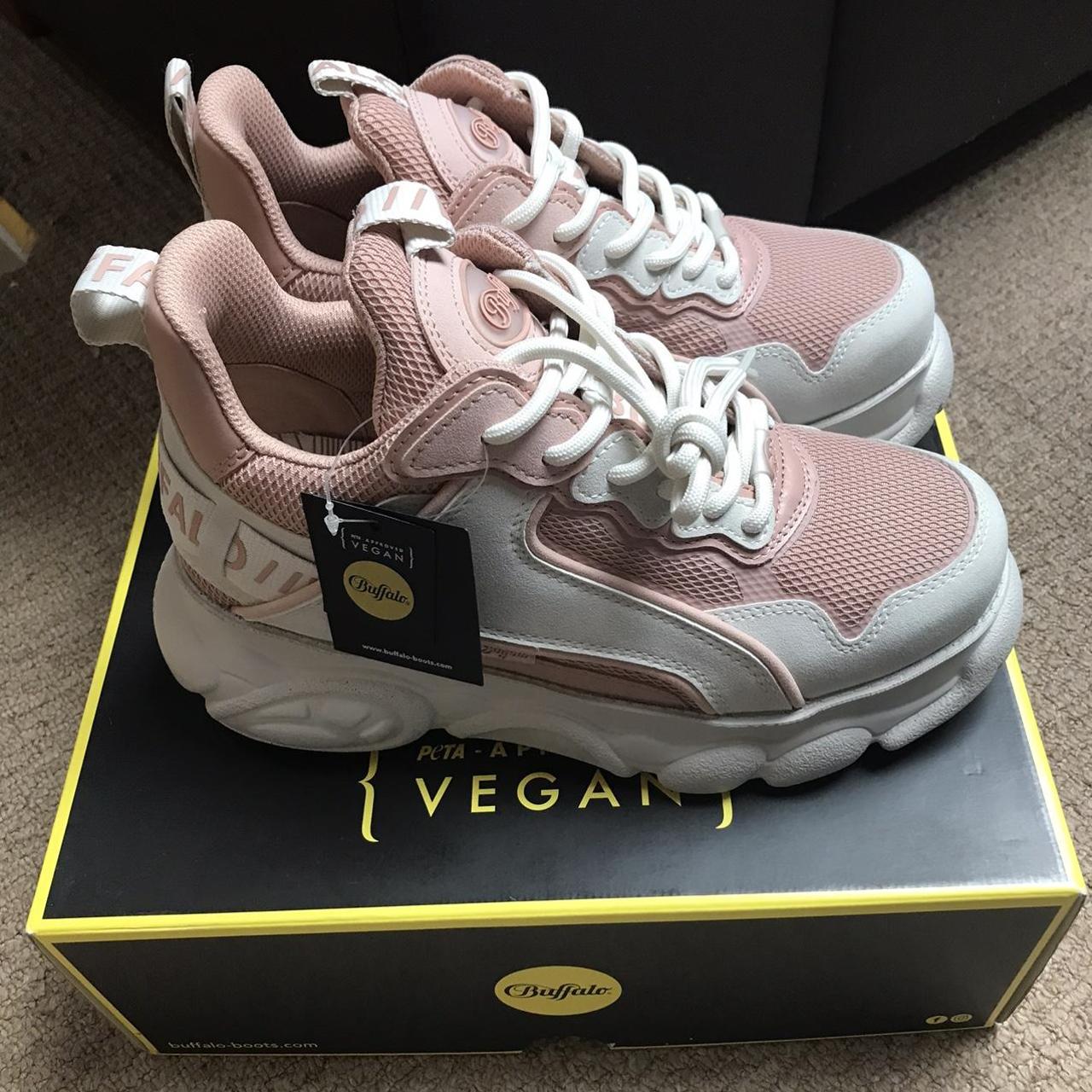 Pink Faux Suede Buffalo's. Size UK 6.5. New. No... - Depop