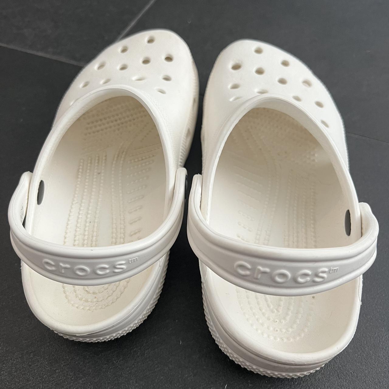 Barely worn white classic crocs! - Depop