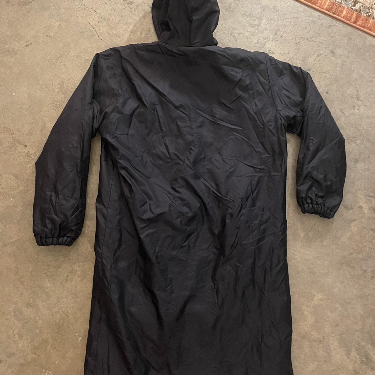 Swim Stuff navy blue hooded swim parka with white... - Depop