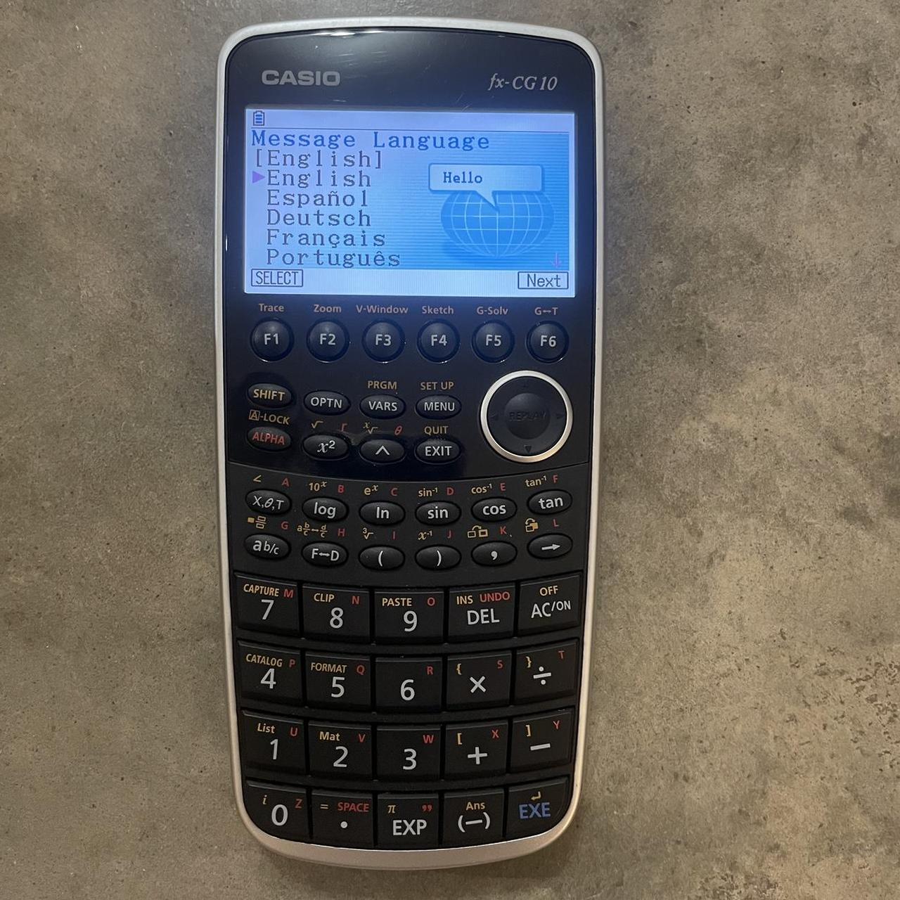 Casio fx-CG10 calculator with hard shell fabric case... | Depop