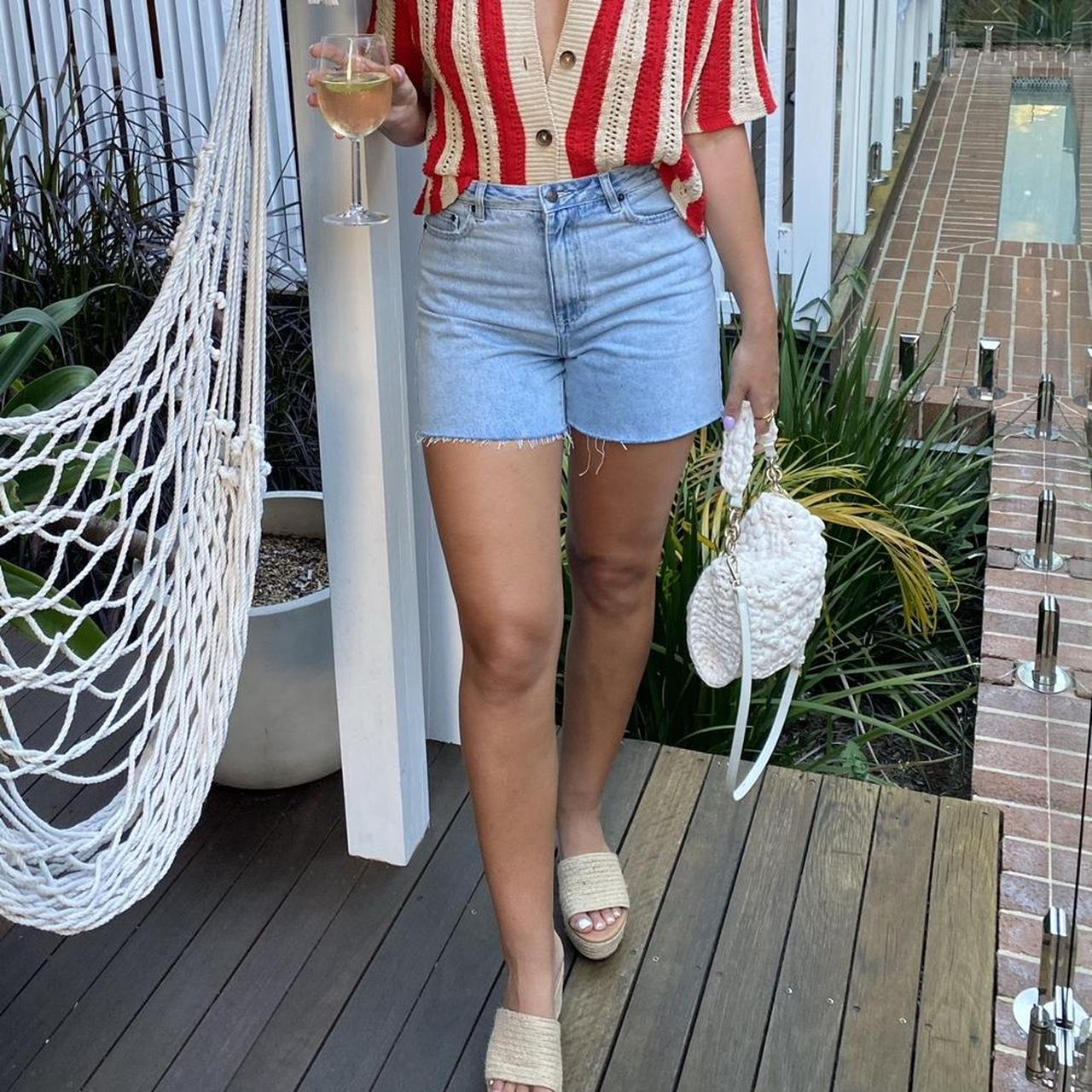 Glassons light denim 90s shorts Worn a handful of... - Depop