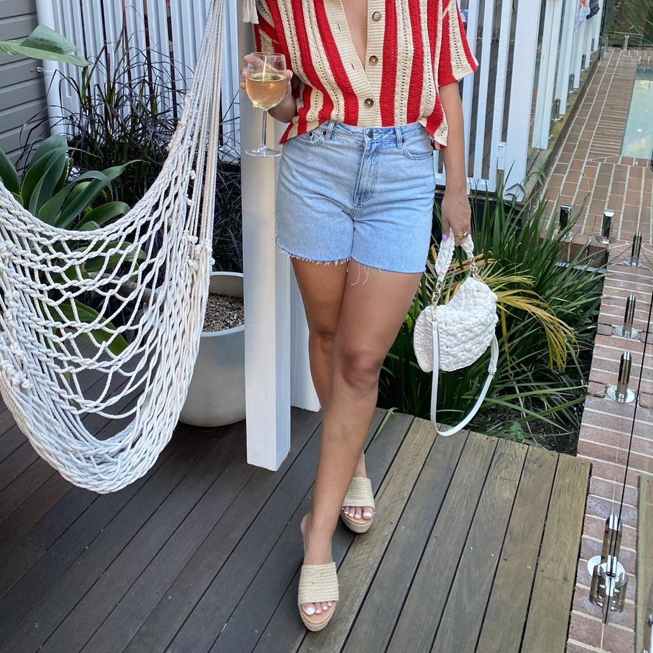 Glassons light denim 90s shorts Worn a handful of... - Depop