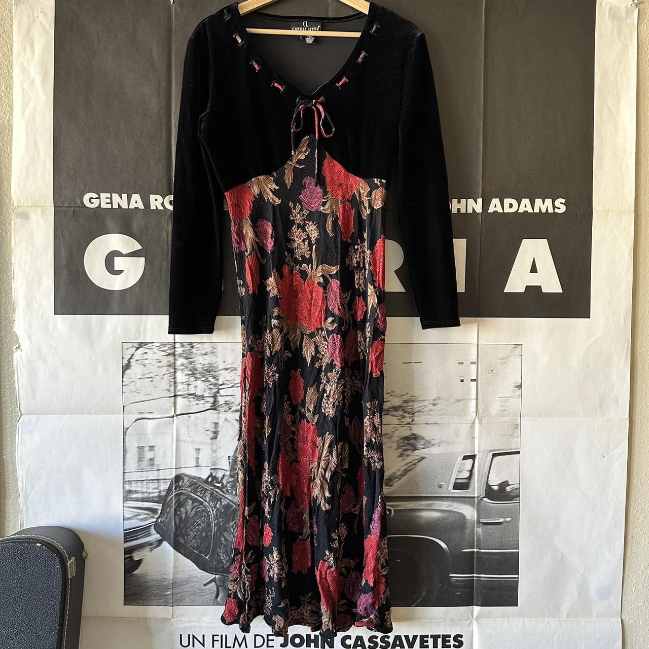 Vintage Carole Little dress Long floral dress with... - Depop