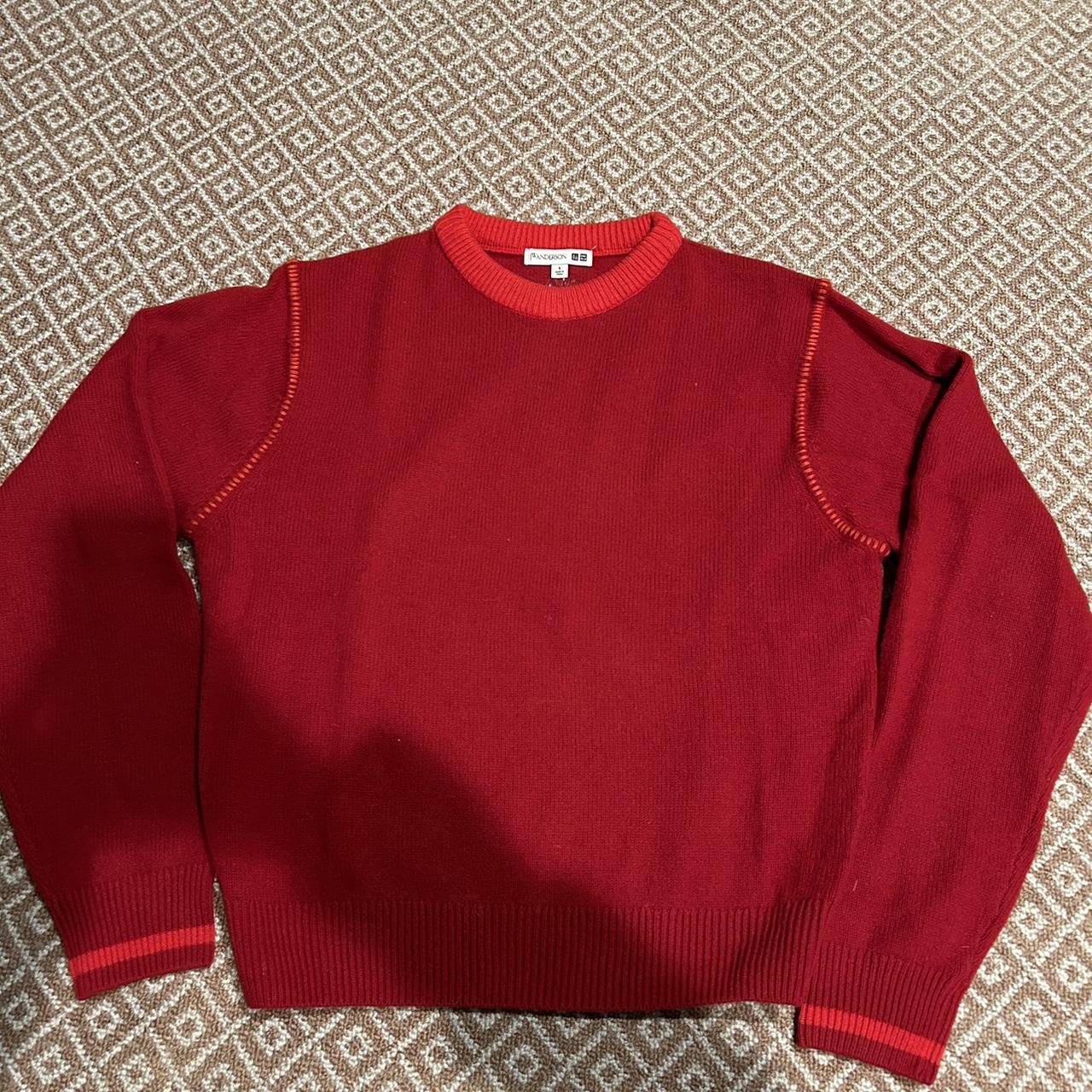 Uniqlo x JW Anderson collab red sweater Size S Worn... - Depop