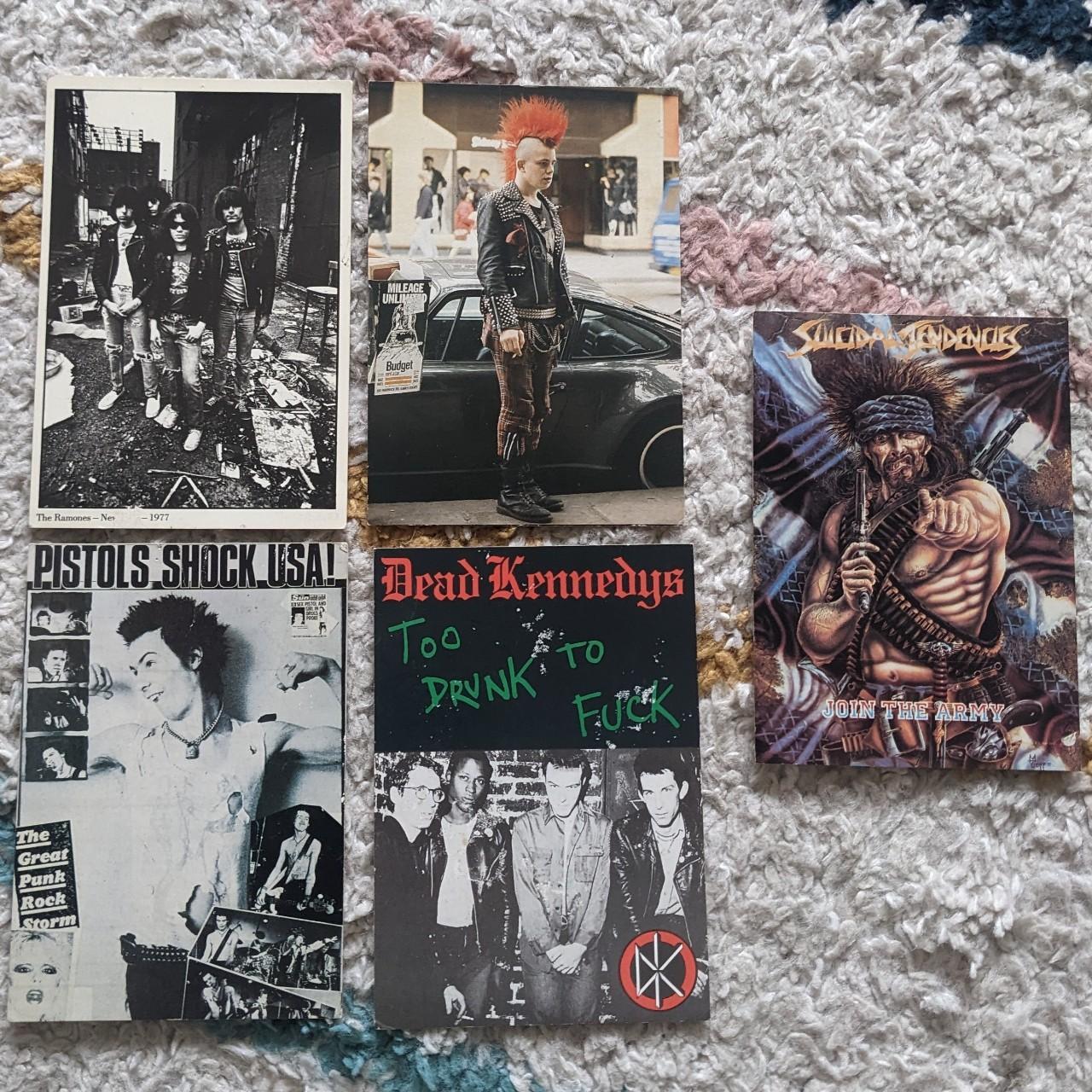 Lot of punk postcards, featuring The Ramones, a... - Depop