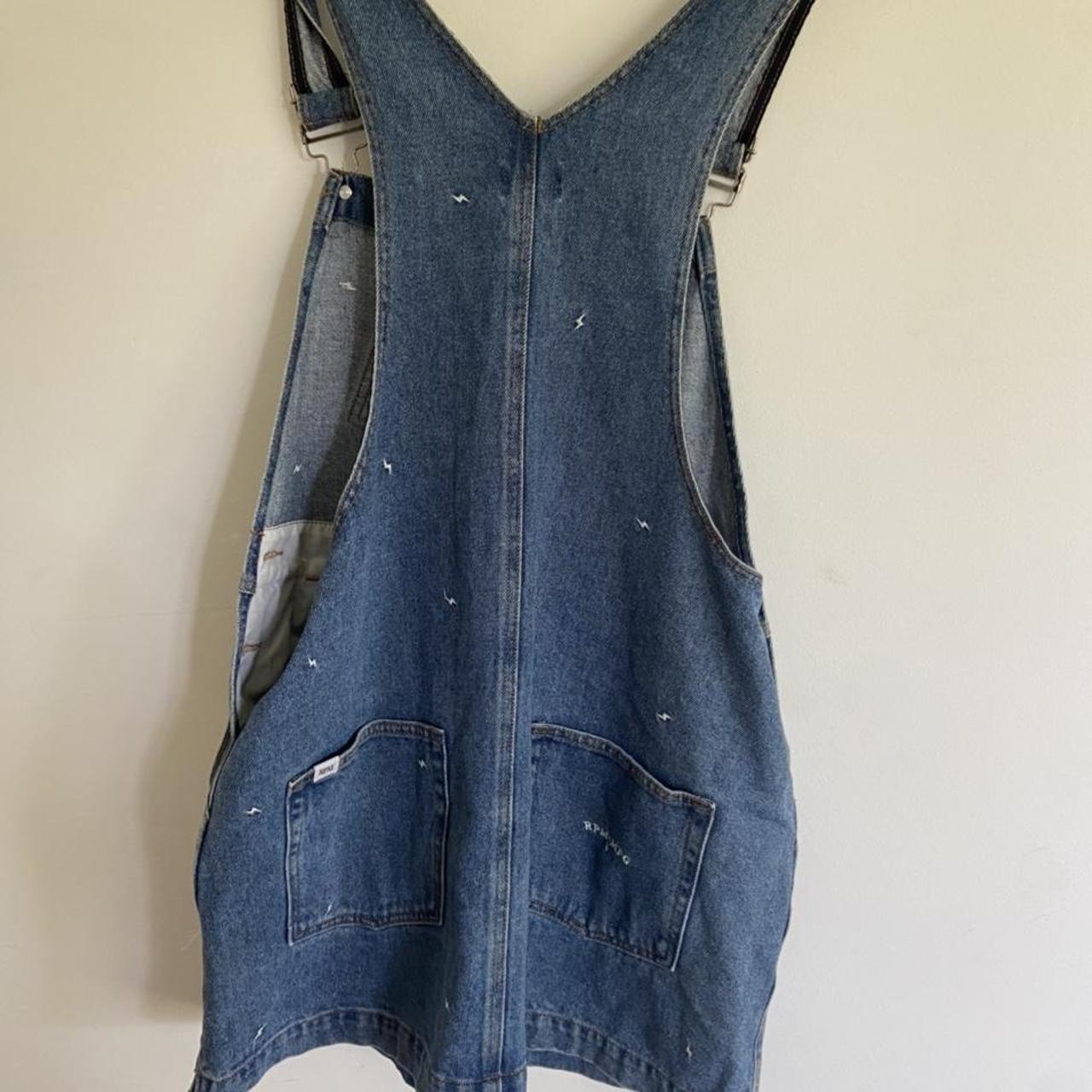 Cutest denim pinafore. Size 10. Worn maybe twice.... - Depop