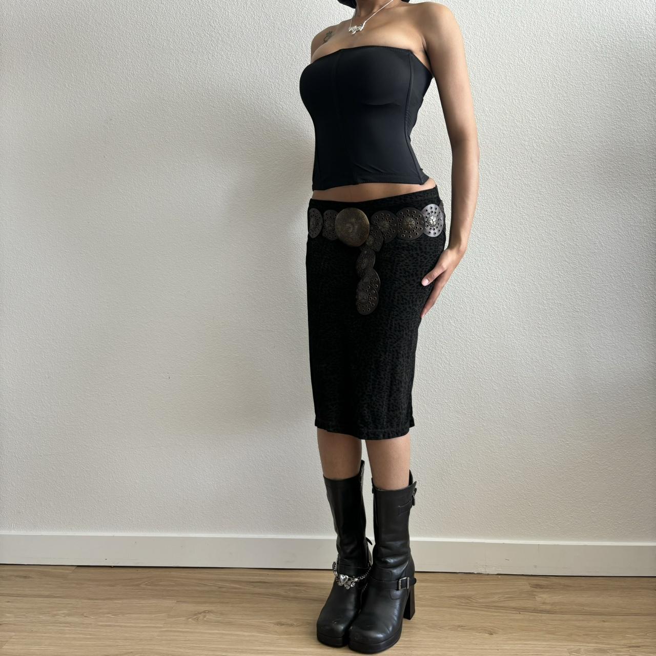 y2k bohemian cheetah print skirt an 00s slay!... - Depop