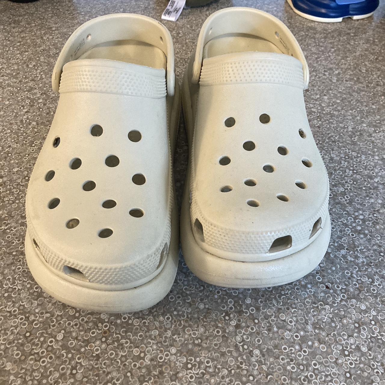 Tan platform Crocs Open to offers... - Depop