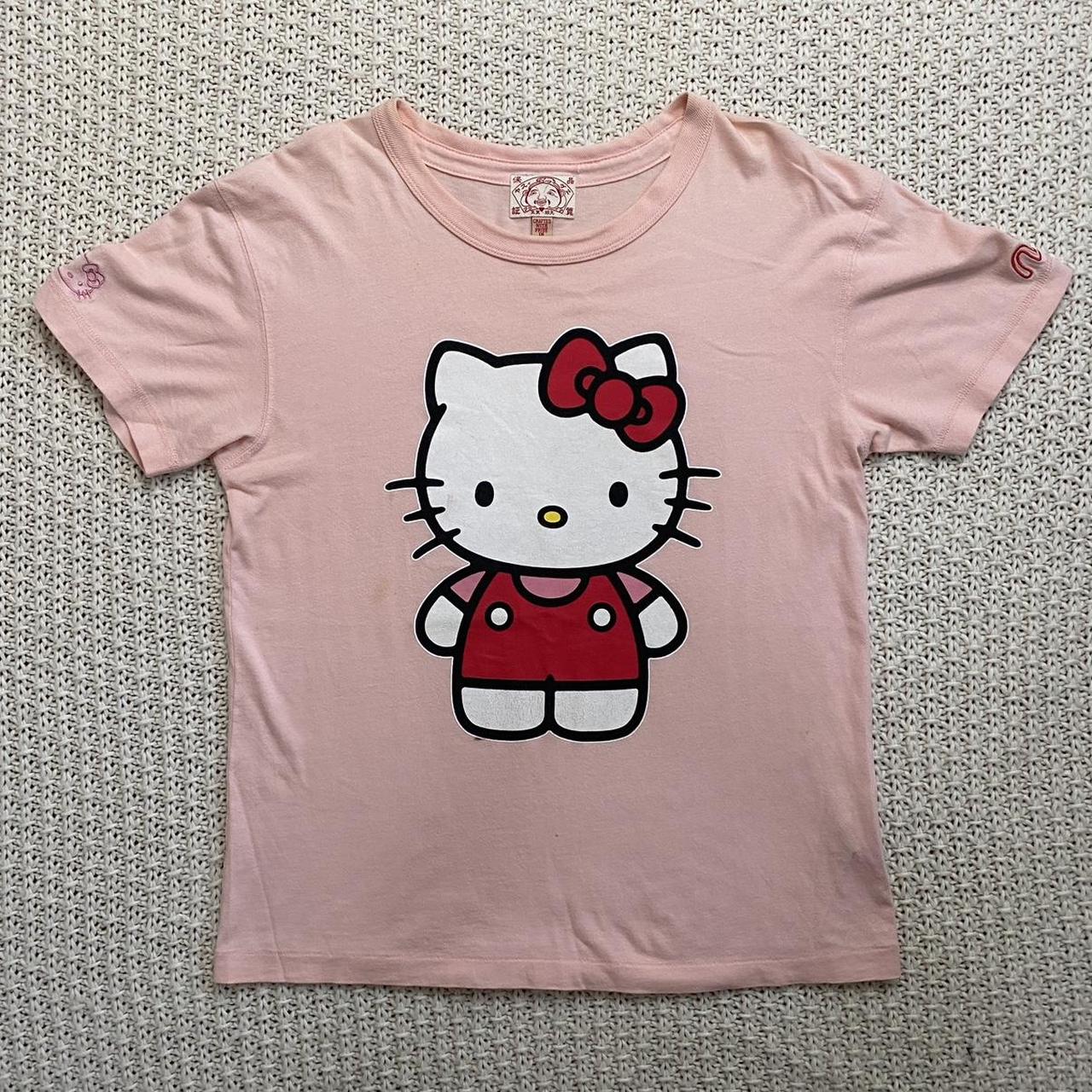 Evisu Hello Kitty Tee • approx measurements: 20”... - Depop