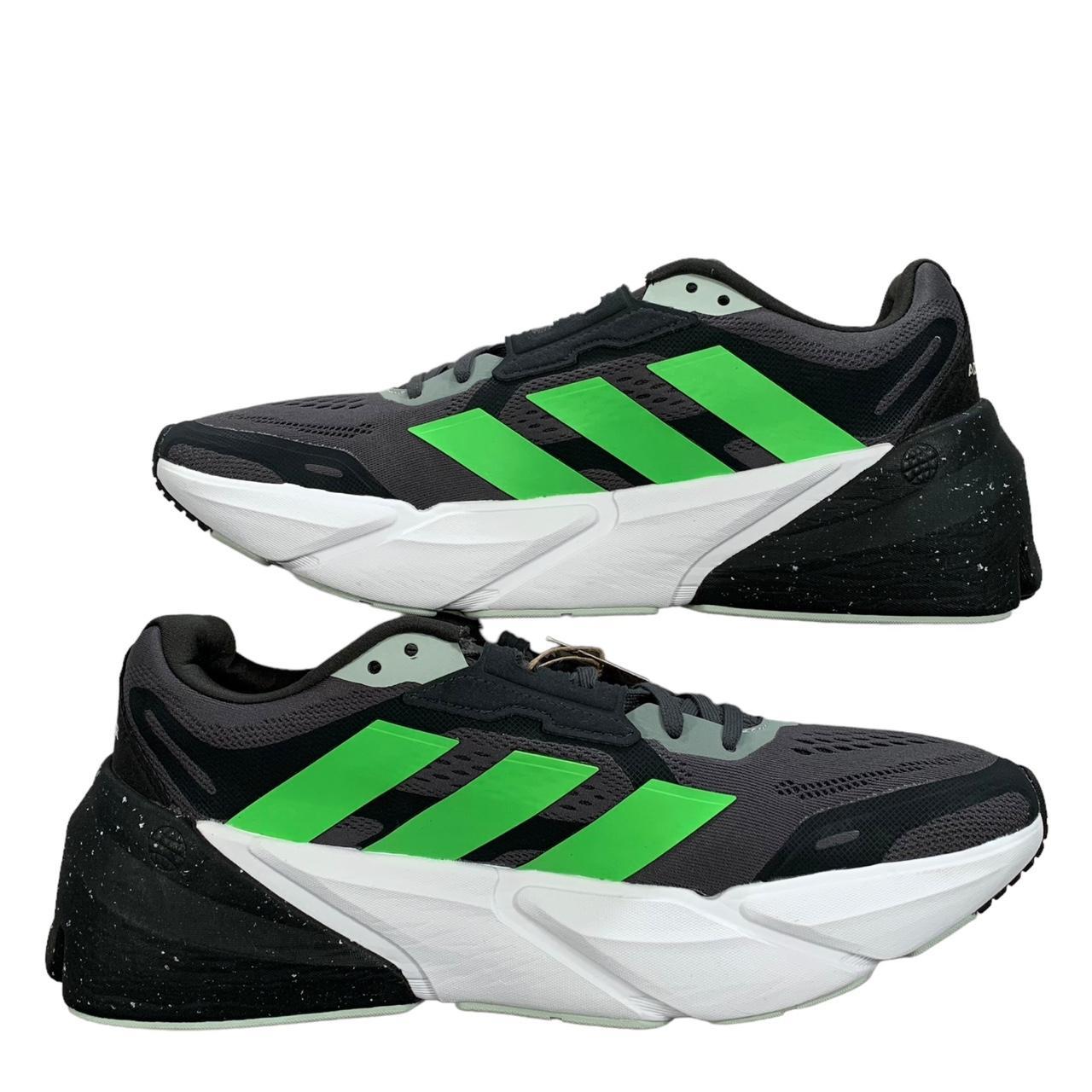 Adidas Men's Grey and Green Trainers | Depop