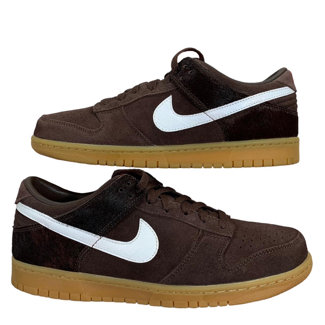 Vintage Nike Dunk Low Premium Baroque Brown White... - Depop
