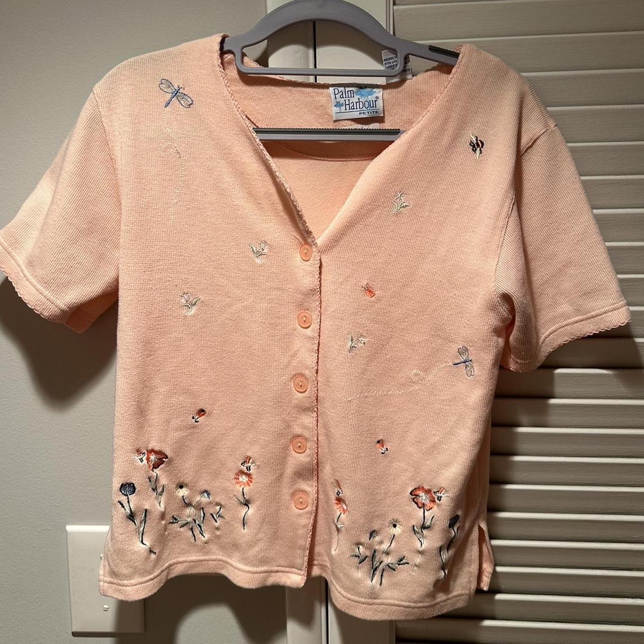 Cottage core blouse Cute spring time embellishments... - Depop